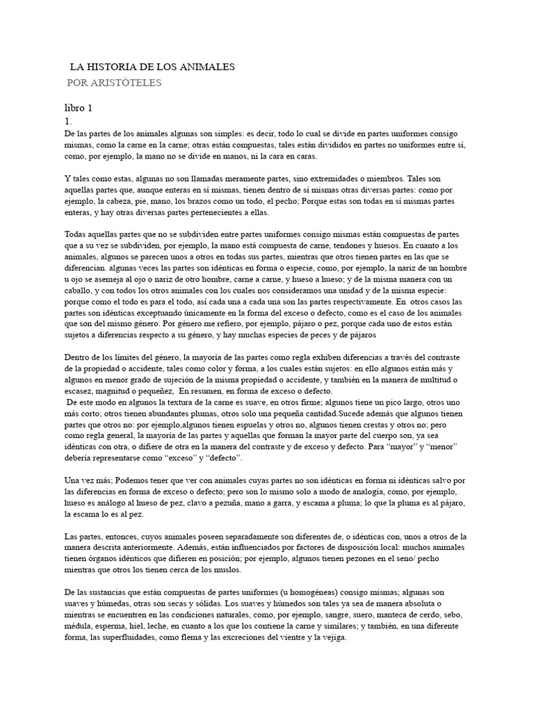 La Historia de Los Animales | PDF | Ala | Mano