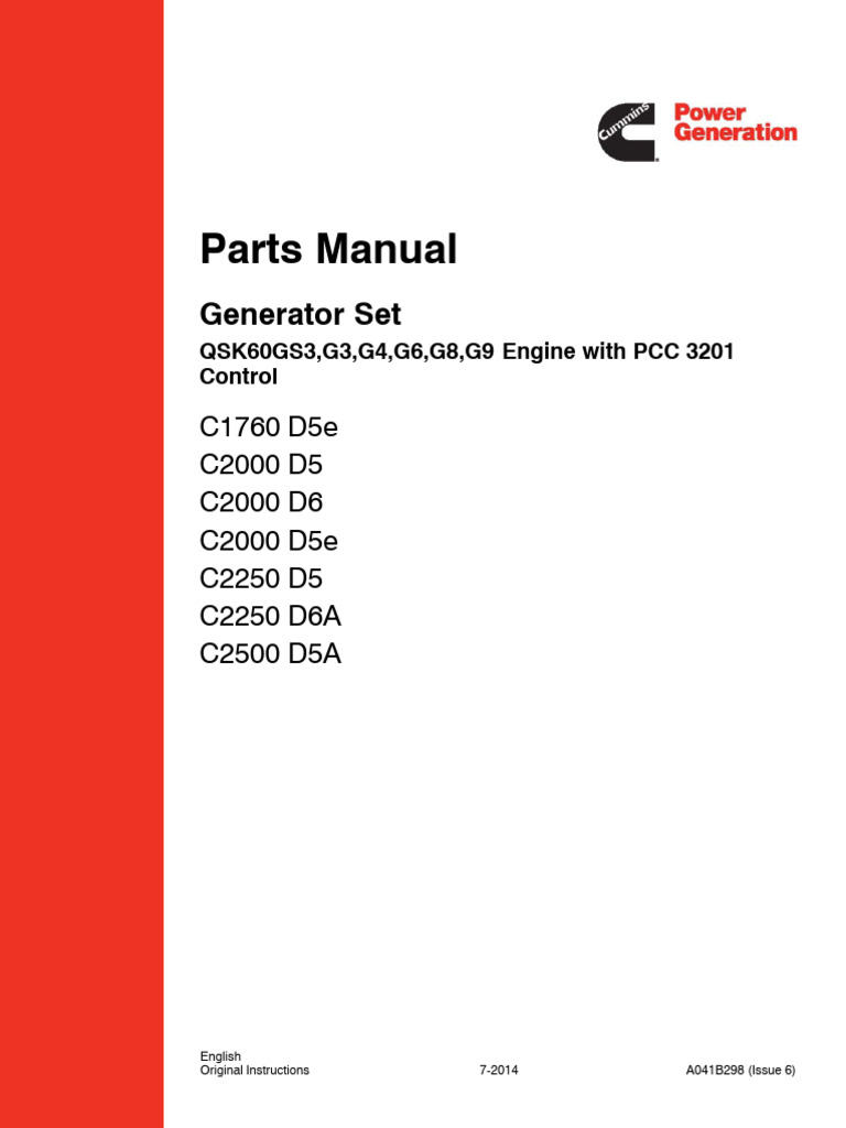 QSK60 With PCC3201 | PDF | Mains Electricity | Electric Generator