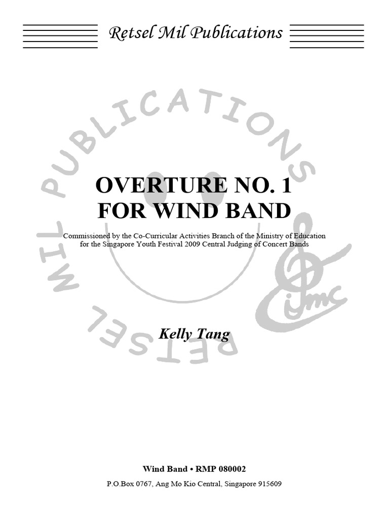 Overture No. 1 for Wind Band | PDF
