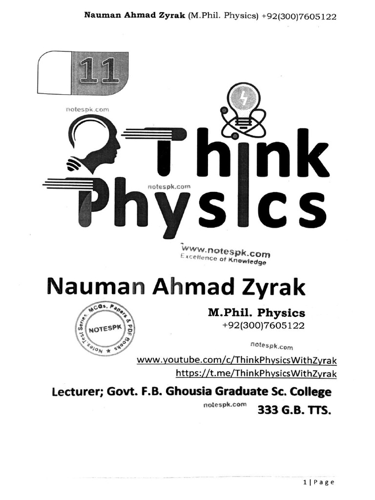 1st Physics Ch 1-2 Compressed | PDF