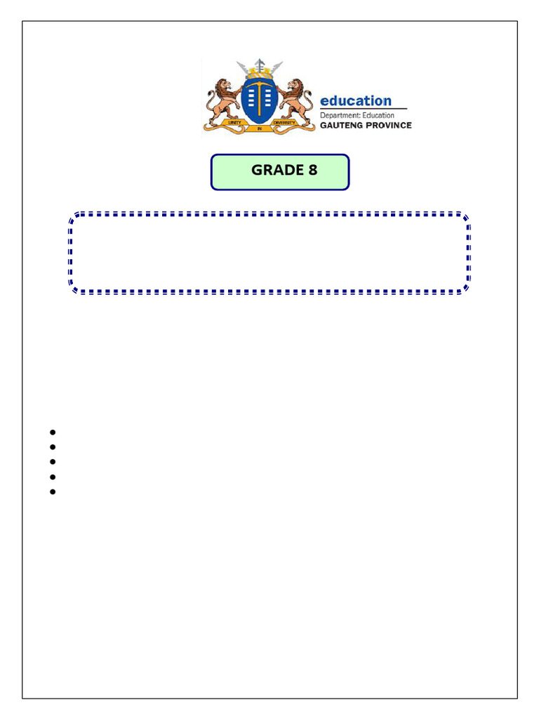 Natural Science Grade 8 Control Test Mid Year 2024 Marking Guideline ...