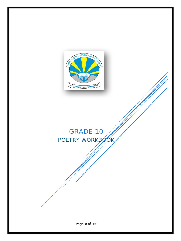 Poetry Booklet For Learners | PDF | Poetry | Handcuffs