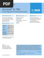 Acronal+S+790 TDS 30718249 | PDF | Paint | Acrylic Paint