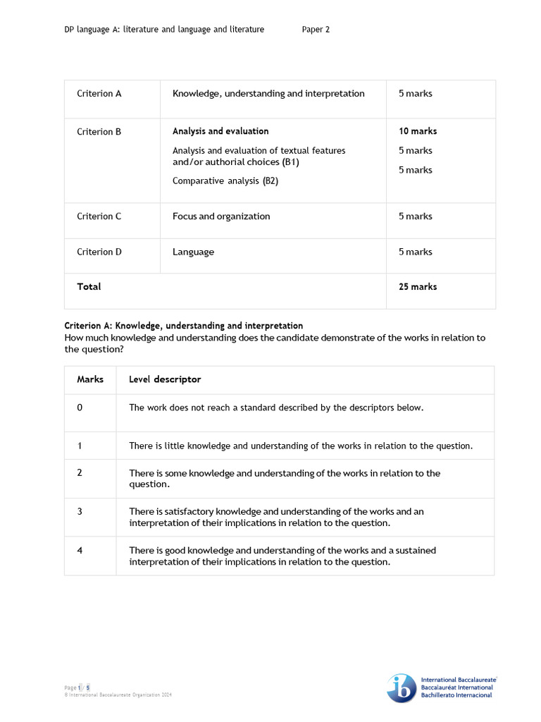 New Assesment Criteria - Paper 2 | PDF | Essays | Accuracy And Precision