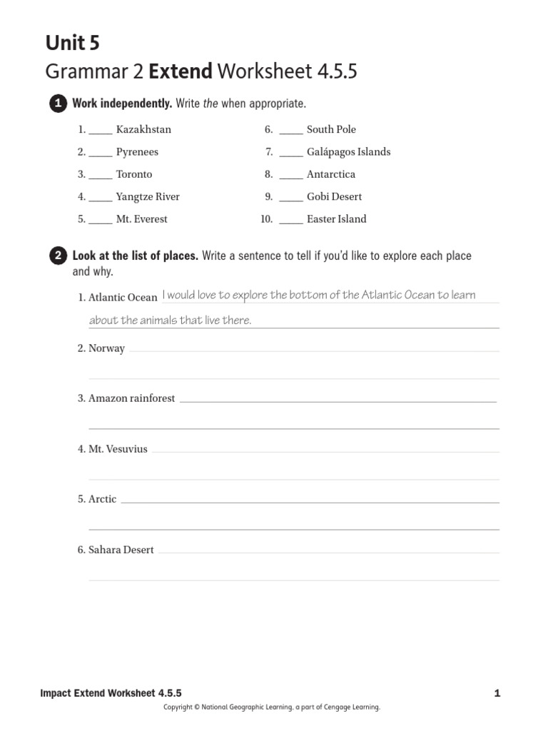 Owi l04 U05 05 Worksheet | PDF