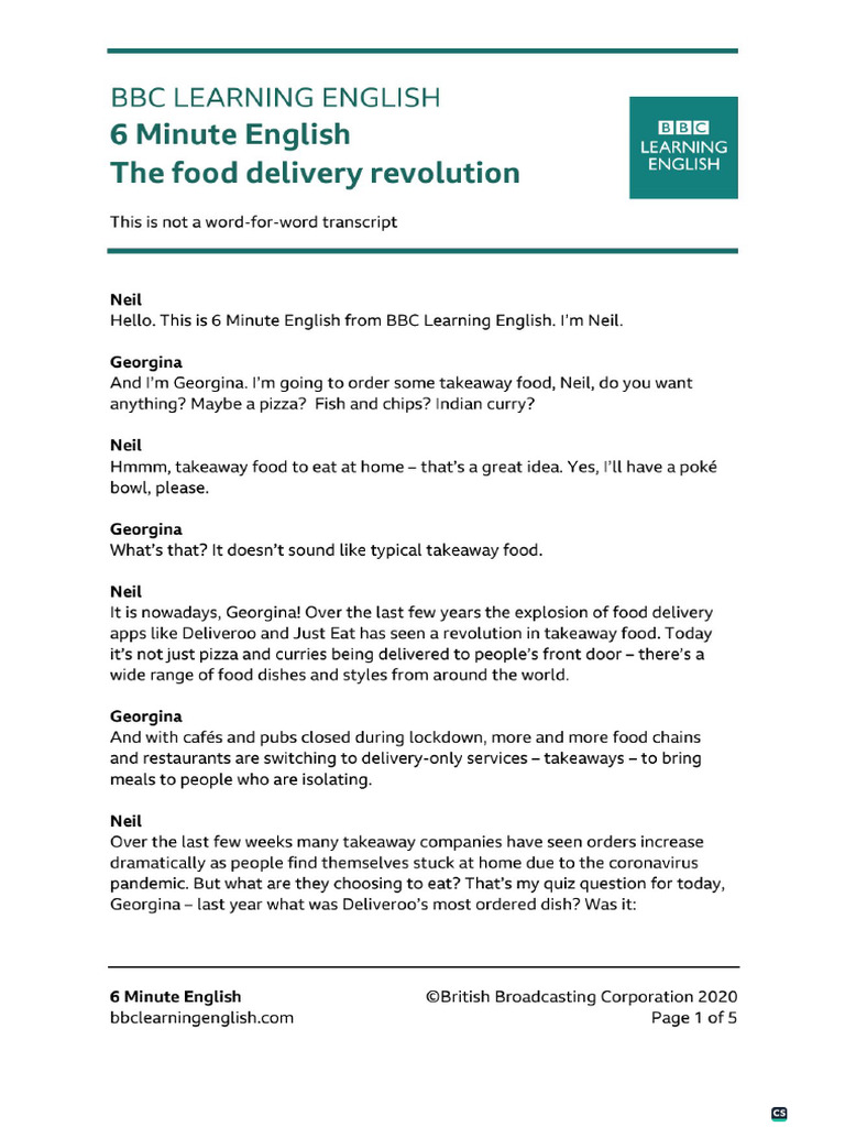 The Food Delivery Revolution | PDF
