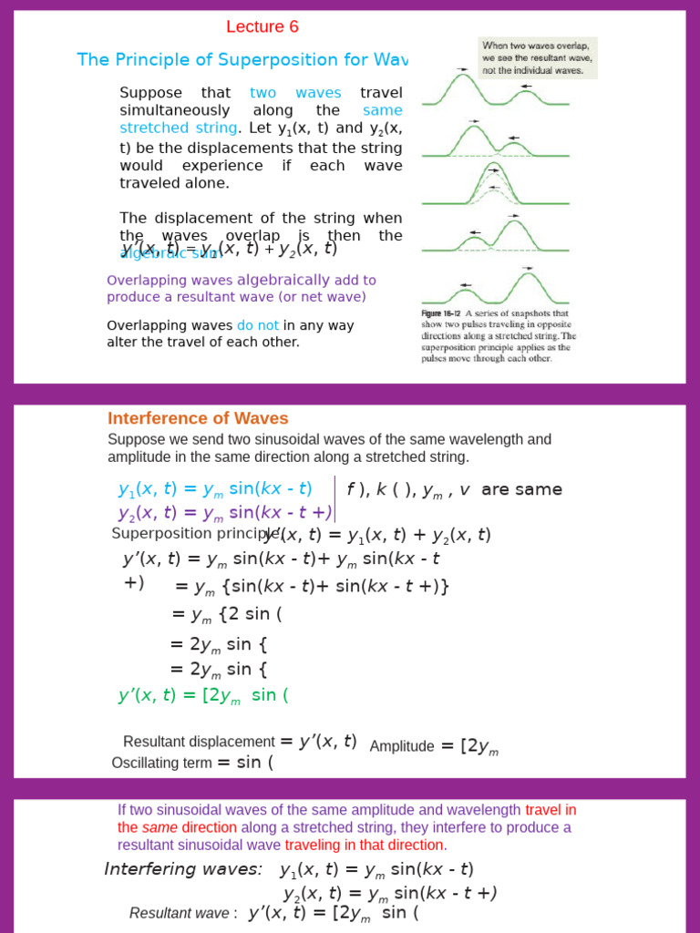 Lecture 6 Phy2 Spring 25 Final | PDF | Waves | Wavelength