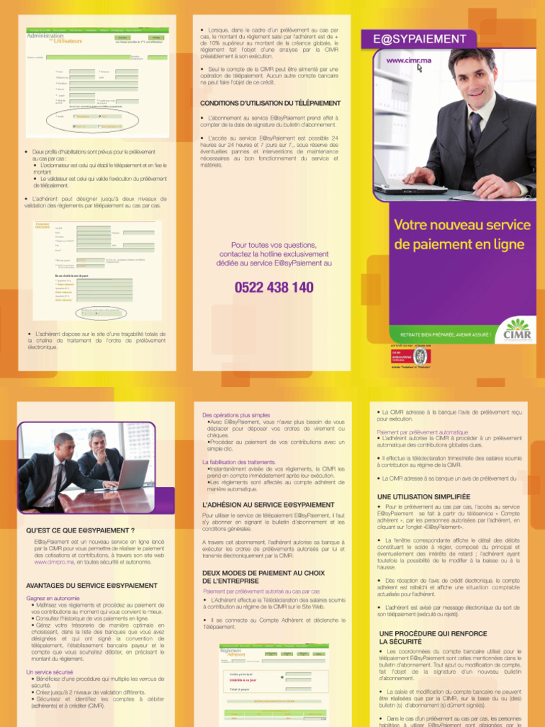Depliant CIMR E@syPaiement | PDF
