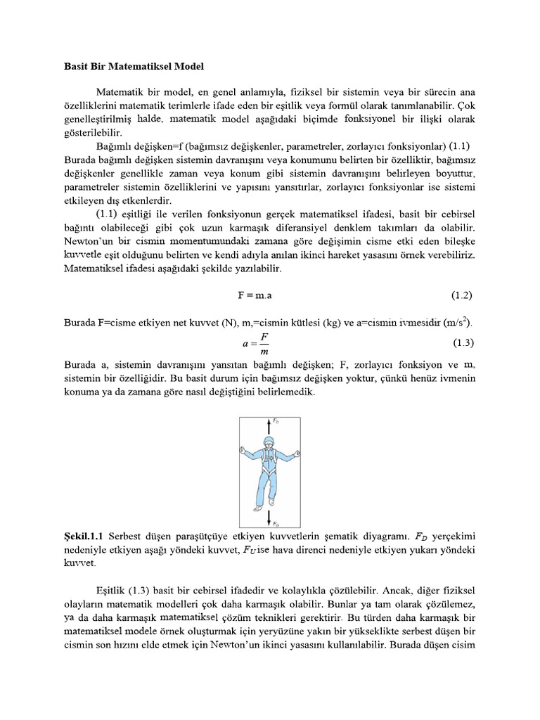 Basit Bir Matematiksel Model | PDF