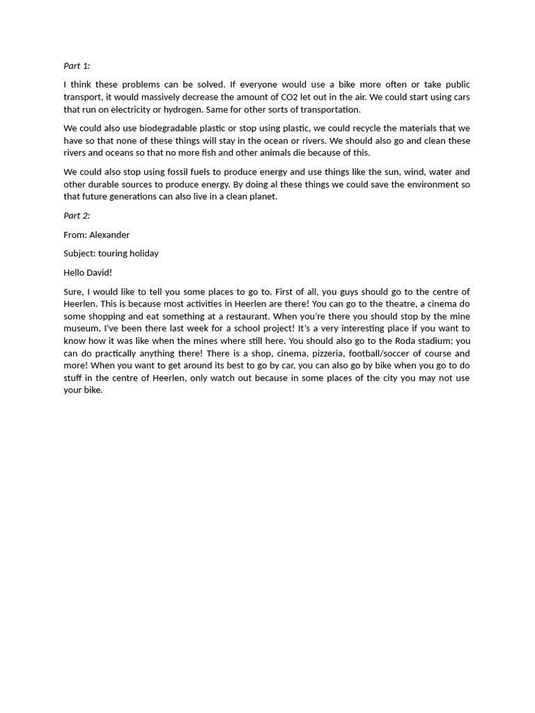 English Exam B2 Writing. | PDF