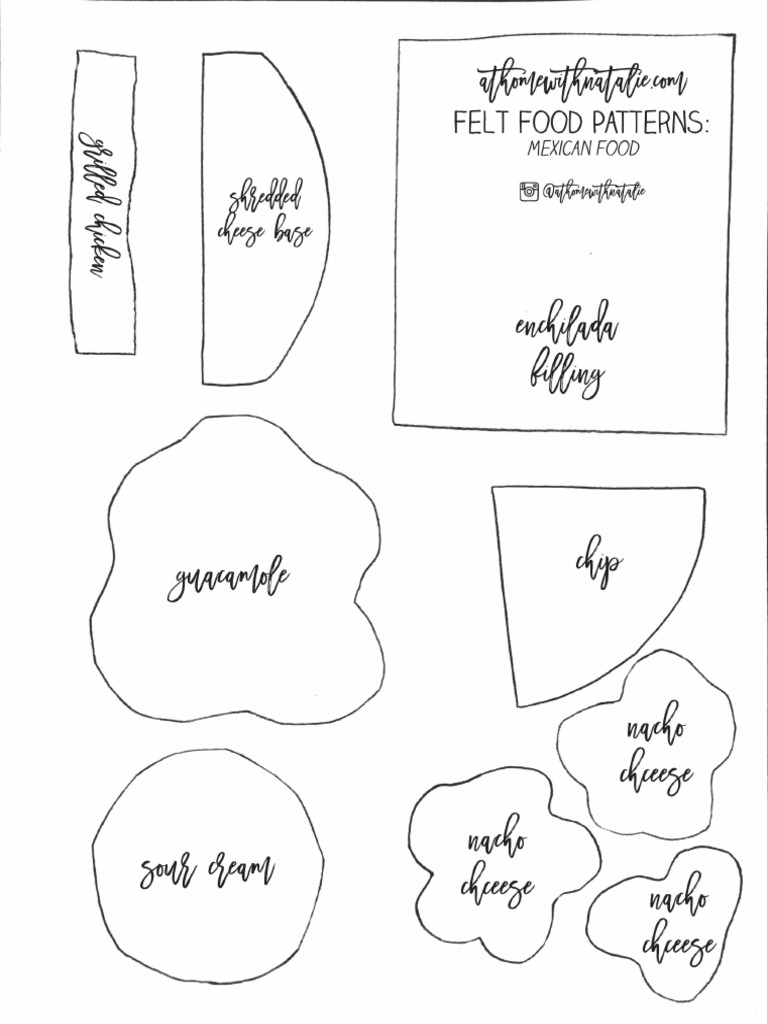 Mexican Felt Food Patterns 2 - AtHomewithNatalie | PDF