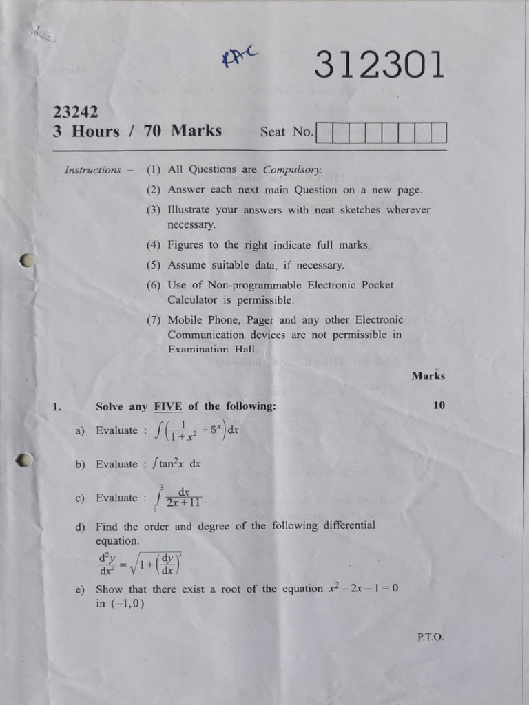 Question Paper Summer 2024 | PDF | Mathematics | Mathematical Analysis