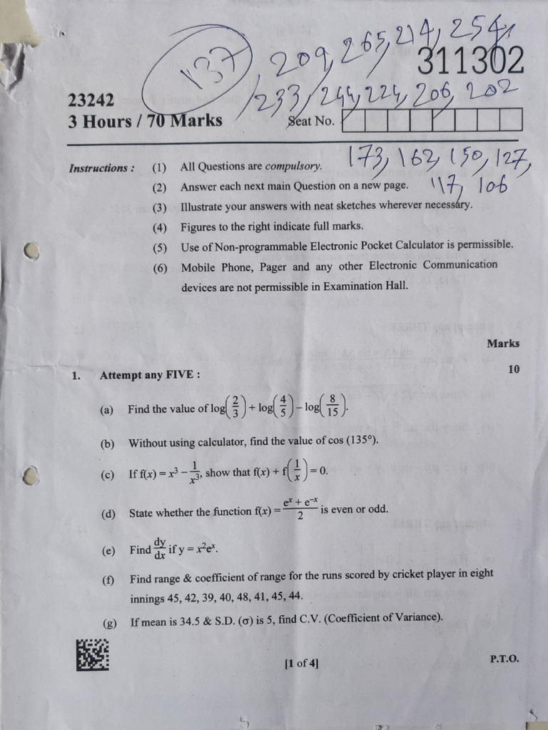 Question Paper Summer 2024 | PDF | Geometry