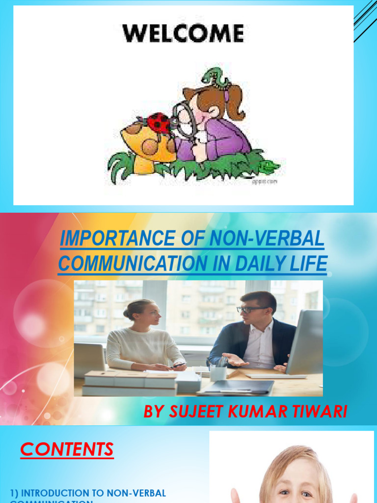 Importance of Non-Verbal Communication in Daily Life-2 Sujit | PDF