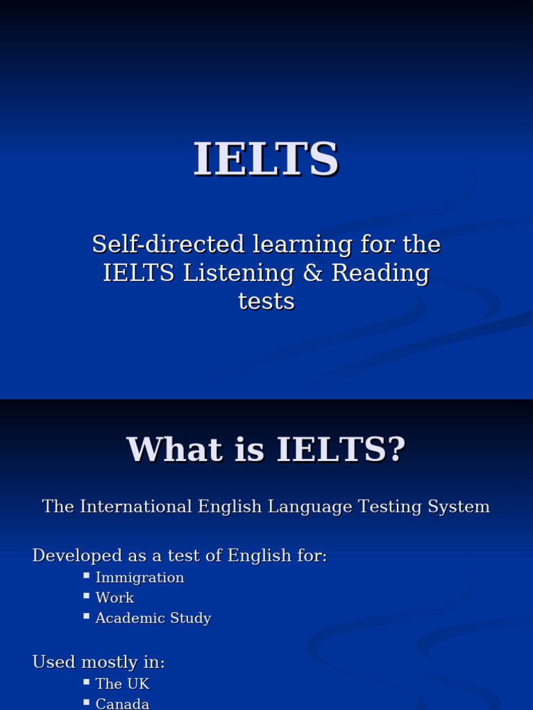 ielts-reading-and-listening-presentation | PDF | International English ...