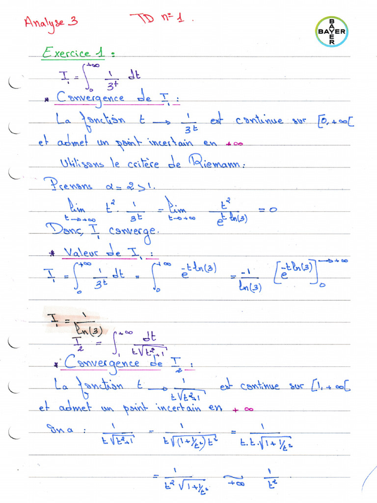 Correction Td1 Analyse3 | PDF