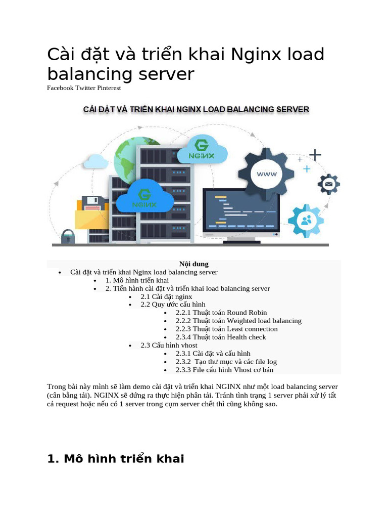 Linux2 - 03.2 - Cài đặt và triển khai Nginx load balancing server | PDF