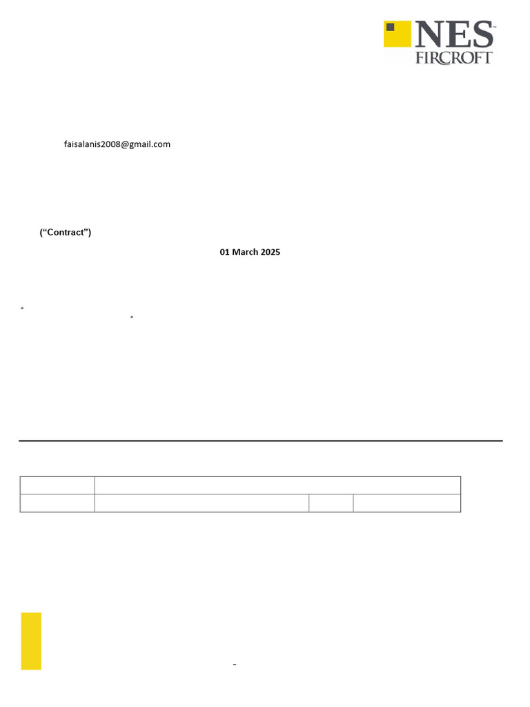 Contract Amendment Letter 3 - Faisal Anis | PDF