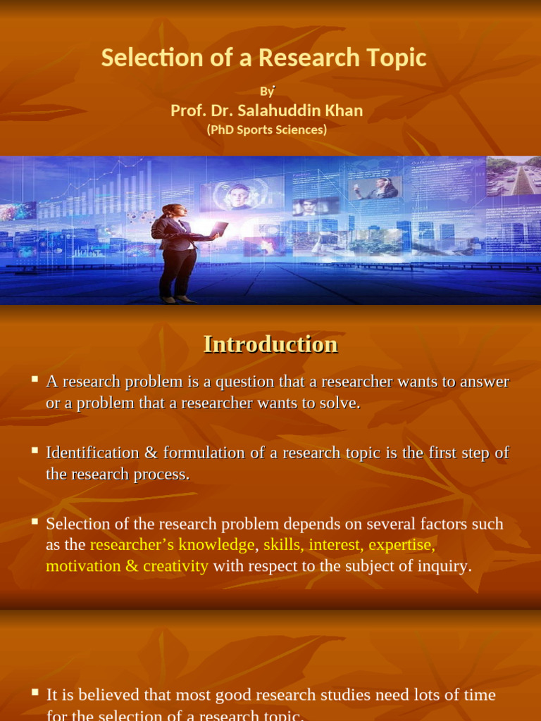 Choosing a Research Topic Effectively | PDF | Question | Knowledge