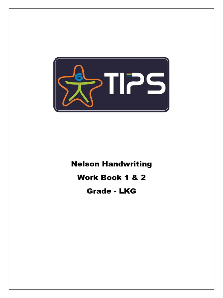 Nelson Handwriting Workbook for LKG | PDF