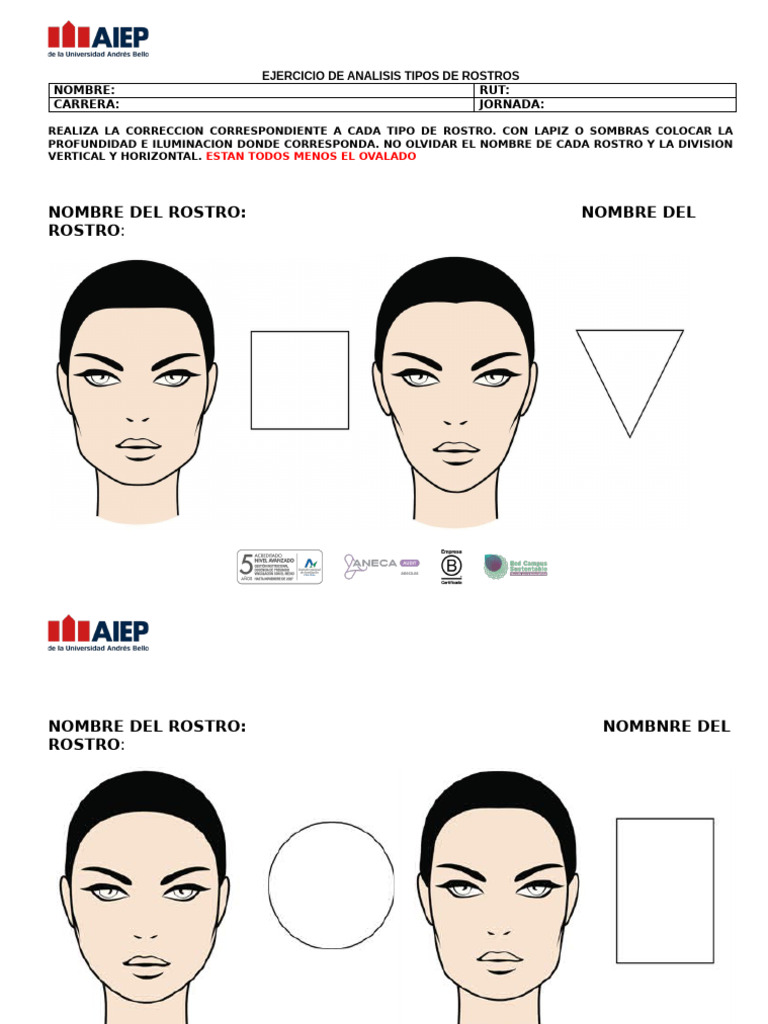 Correcciones Tipos de Rostros | PDF