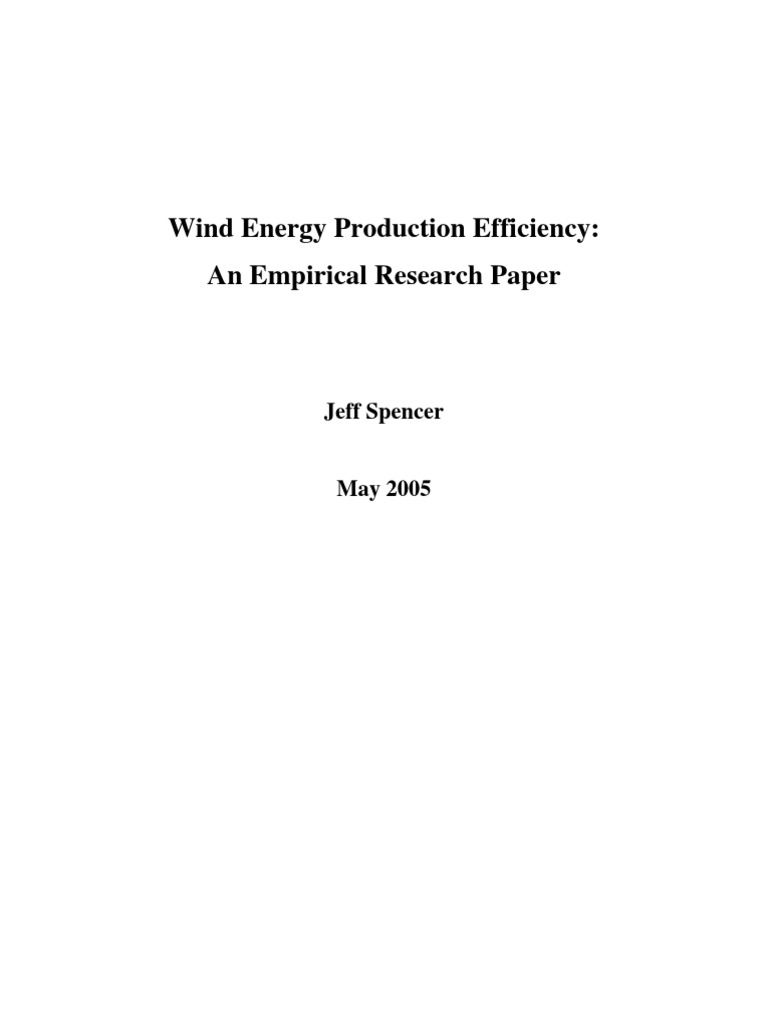 Wind Energy - Research Papers | PDF | Heteroscedasticity | Wind Power