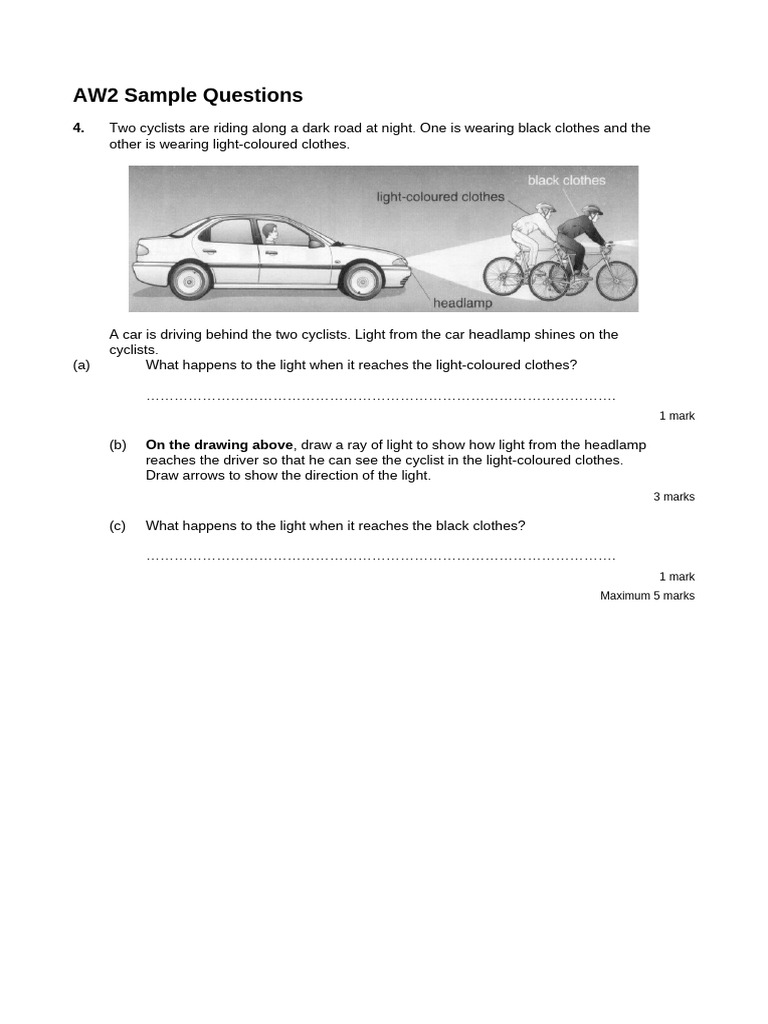 Light Interaction Sample Questions | PDF | Mirror | Physical Phenomena