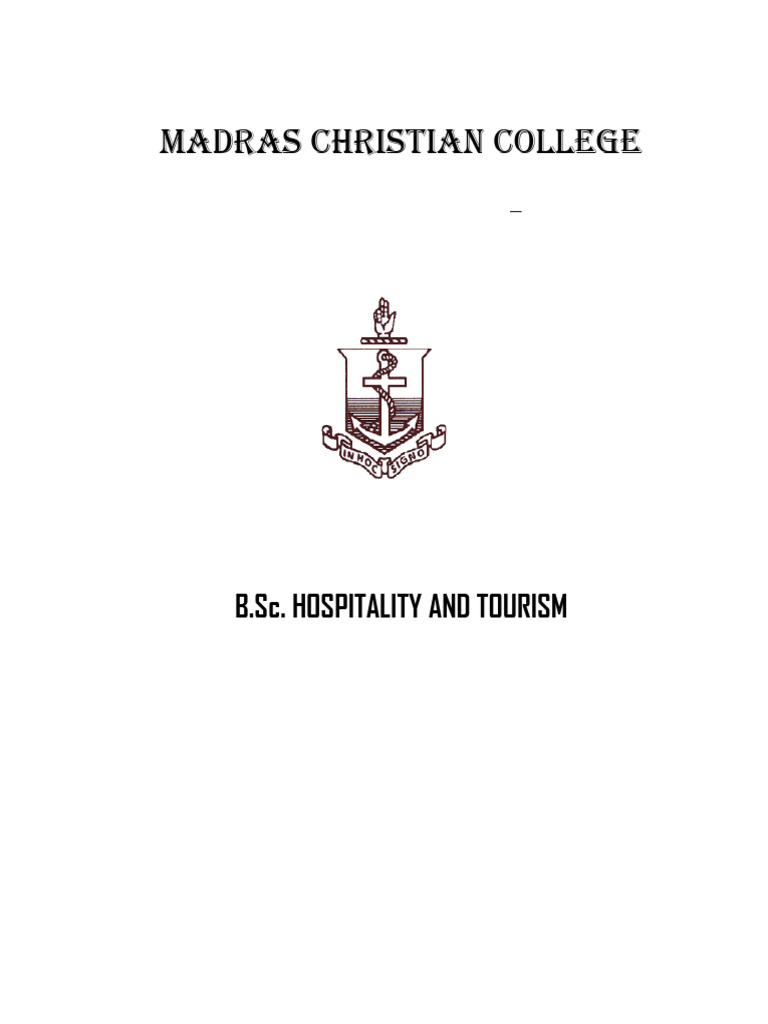 B.Sc. Hospitality & Tourism (Curriculum & Syllabus) | PDF | Sauce | Tourism