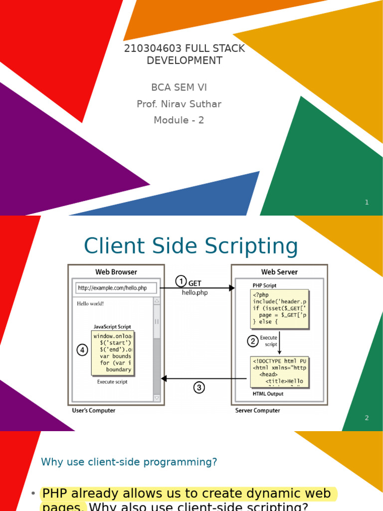 Module-2.1 D4ed761ca062cbe5e329af6917480 | PDF | Php | Dynamic Web Page