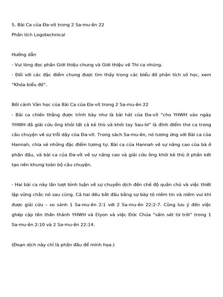 Bai Ca David Da Dich | PDF