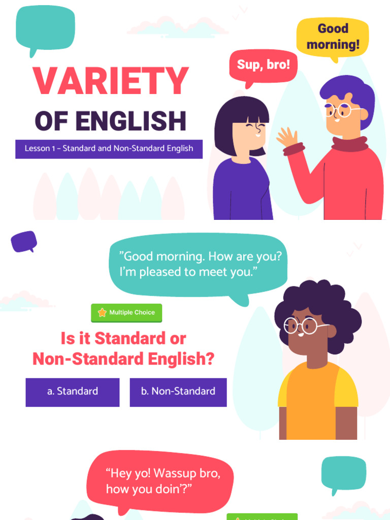 Standard and Non-Standard English | PDF | English Language | Grammar