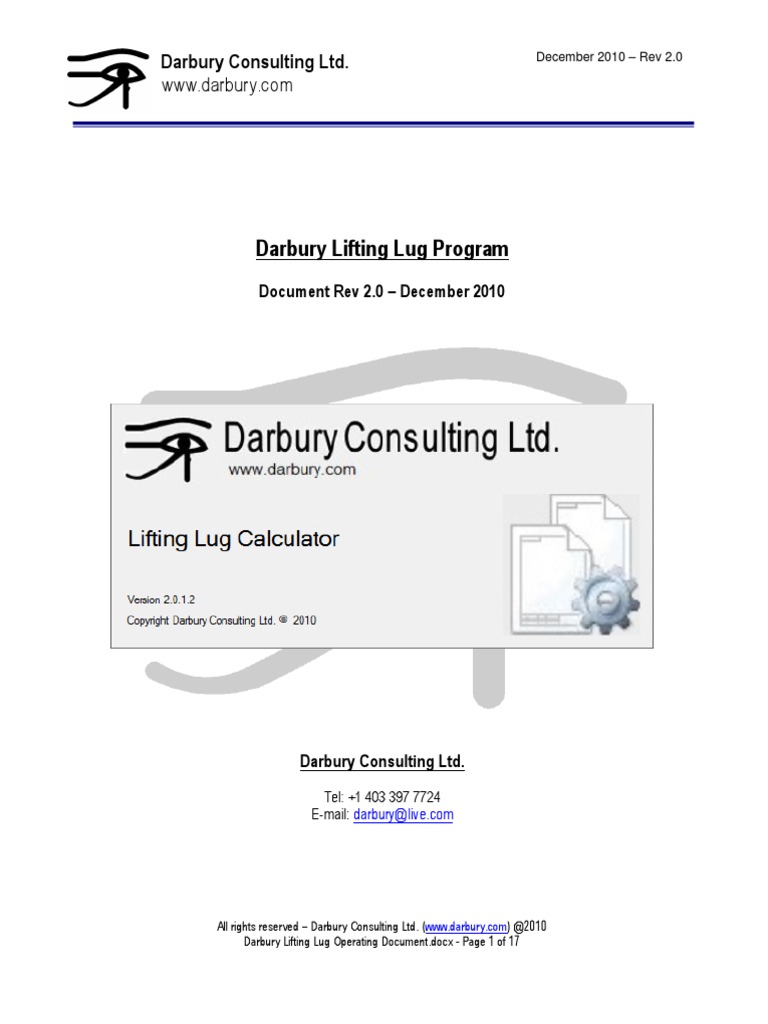 Lifting Lug Design | PDF | Strength Of Materials | Bending