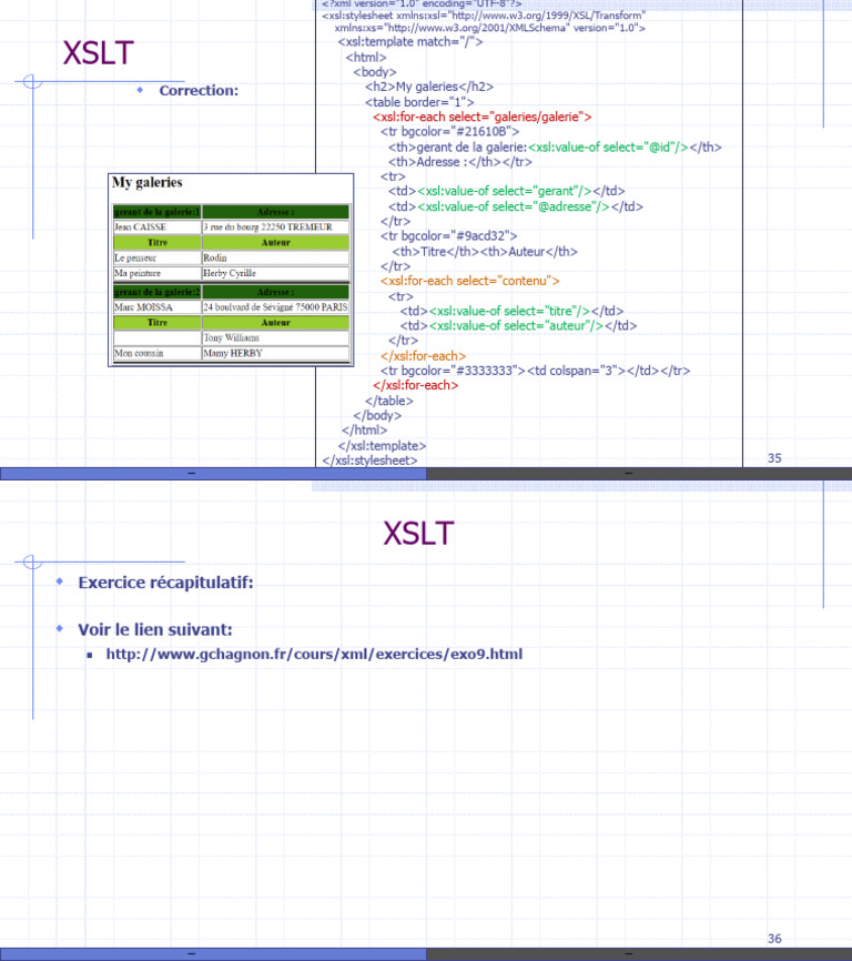 Solution Exercice 2-Xslt | PDF