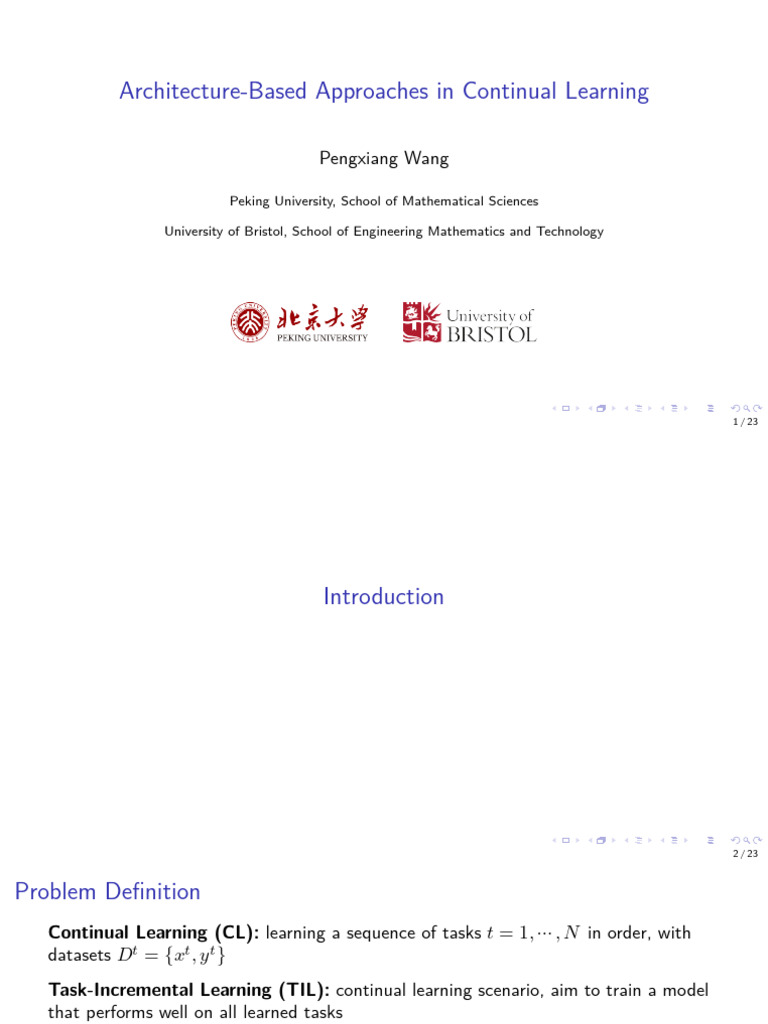 Slides Architecture Based Continual Learning | PDF | Applied Mathematics | Algorithms