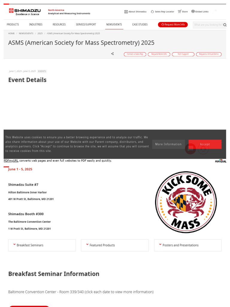 WWW Ssi Shimadzu Com Events 2025 ASMS-2025-Shimadzu HTML | PDF | Gas Chromatography–Mass ...