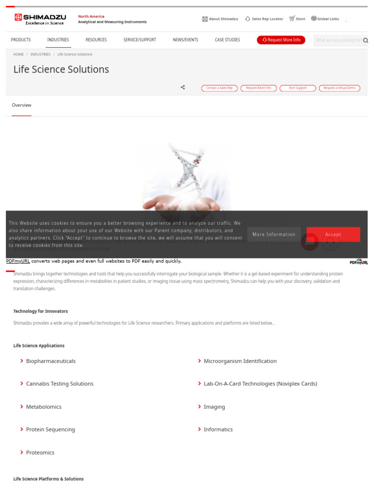WWW Ssi Shimadzu Com Industries Life-Science-Solutions Index HTML | PDF ...