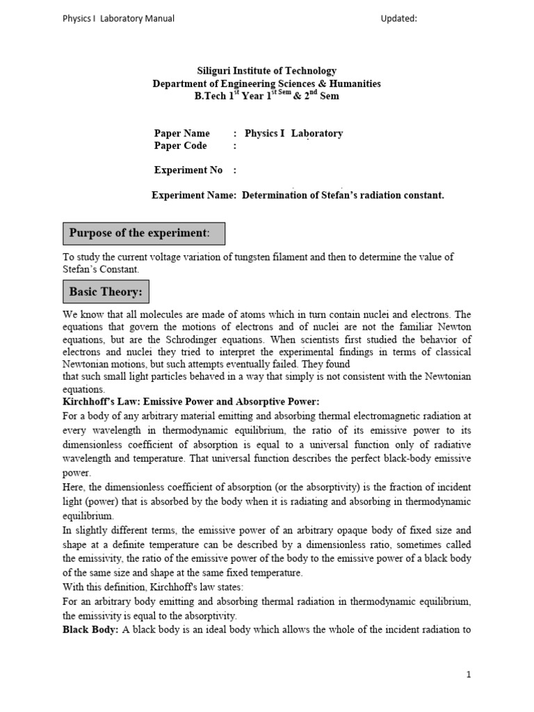 Stefans Constant Final Edited | PDF | Cathode | Anode