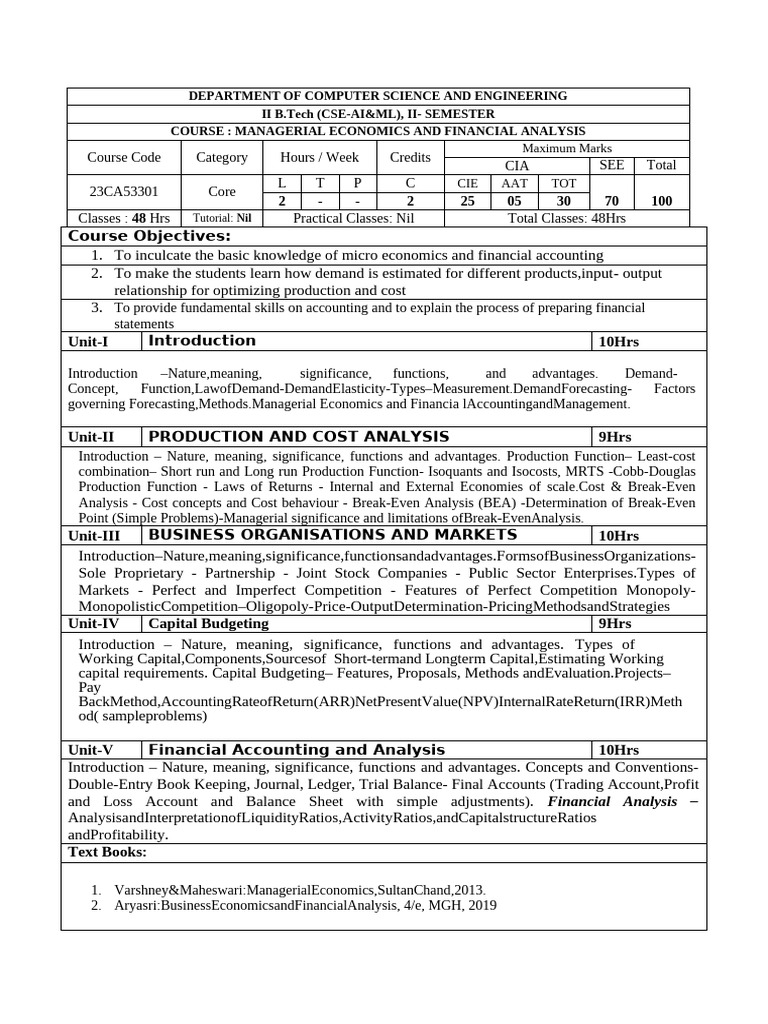 Cse (Ai&Ml) Syllabus II II | PDF | Relational Model | Html Element