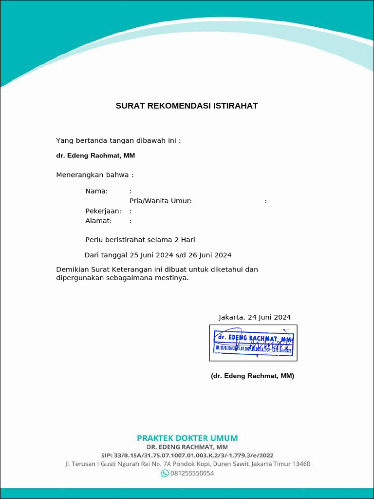 Surat Sakit | PDF