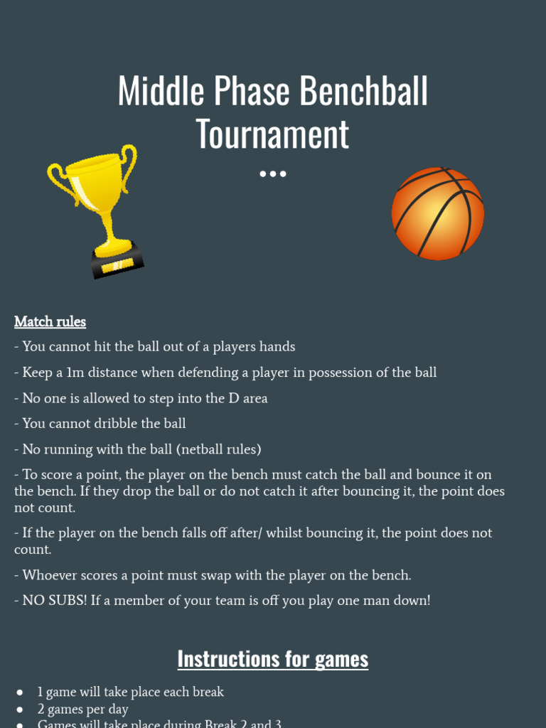S2023 - 24 MP Benchball Tournament | PDF | Ball Games | Sports Equipment
