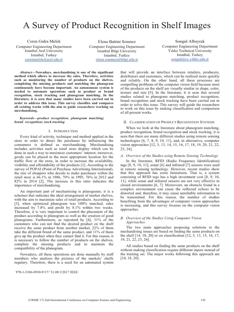 A Survey of Product Recognition in Shelf Images | PDF | Algorithms ...