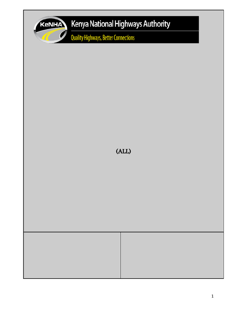 KeNHA R6 290 2025 PBC JN C544 Kangema JN C550 Gacharage B23 Road 1 ...