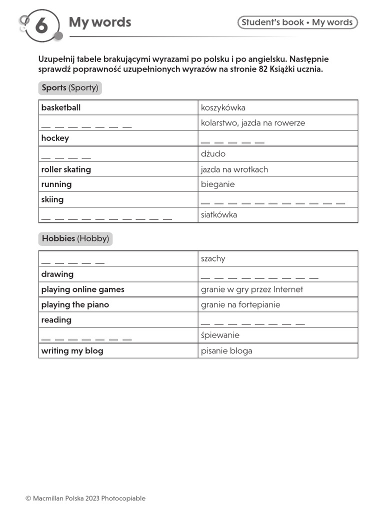 Together Kl4 TRF SEN U6 My Words | PDF