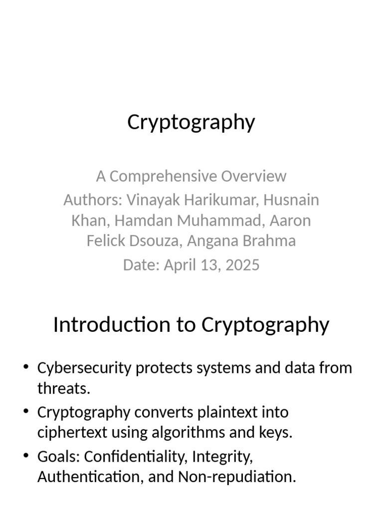 Cryptography Presentation | PDF