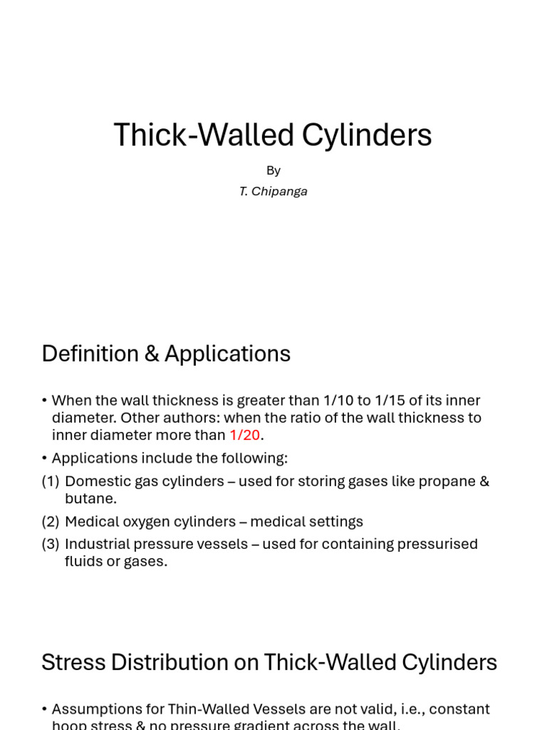 Understanding Thick-Walled Cylinders | PDF | Stress (Mechanics) | Physics