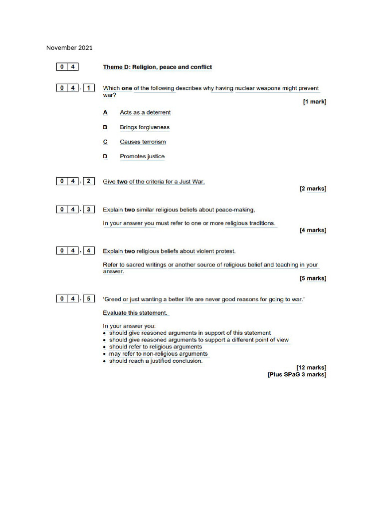 Rs Theme Past Papers | PDF