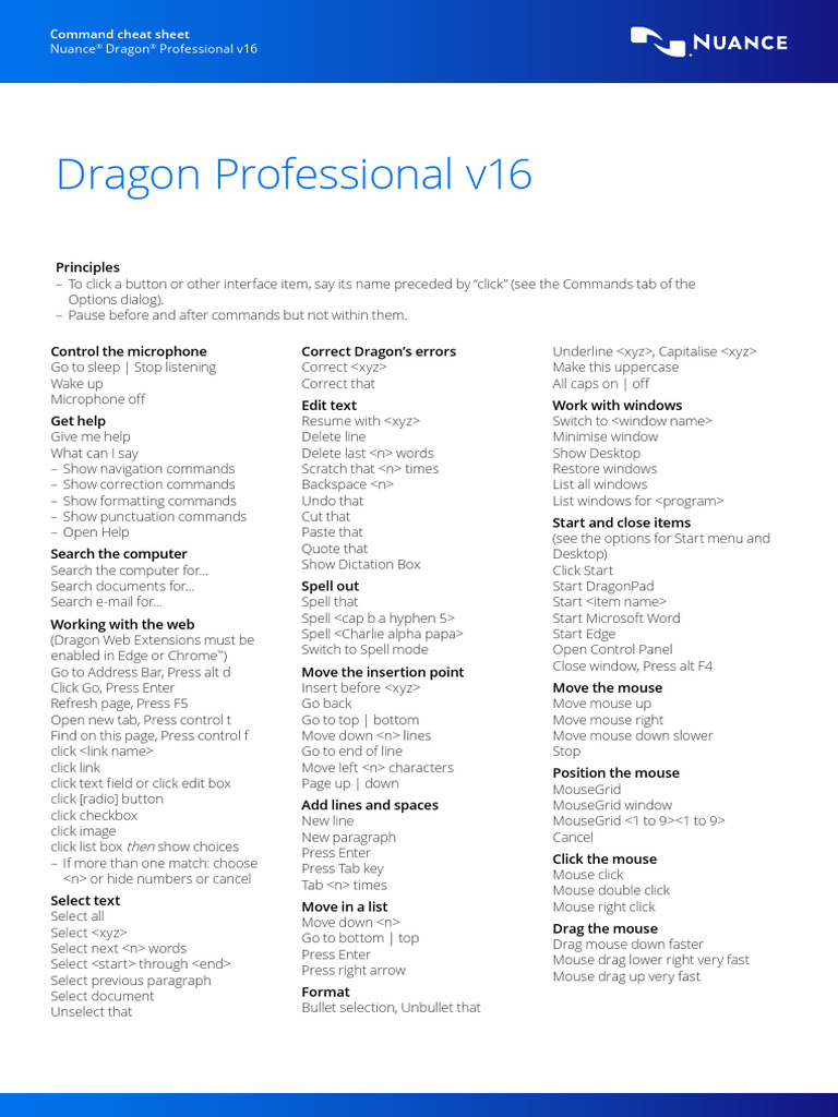 Cheat Sheet-Dragon-Professional-V16-En-Uk | PDF | World Wide Web ...