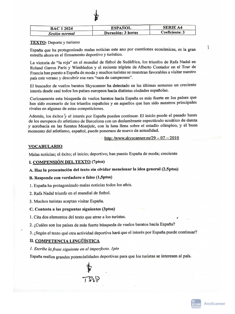 ESP Bac1 2024 | PDF