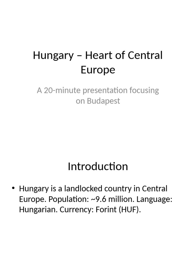 Introduction to Hungary's Highlights | PDF
