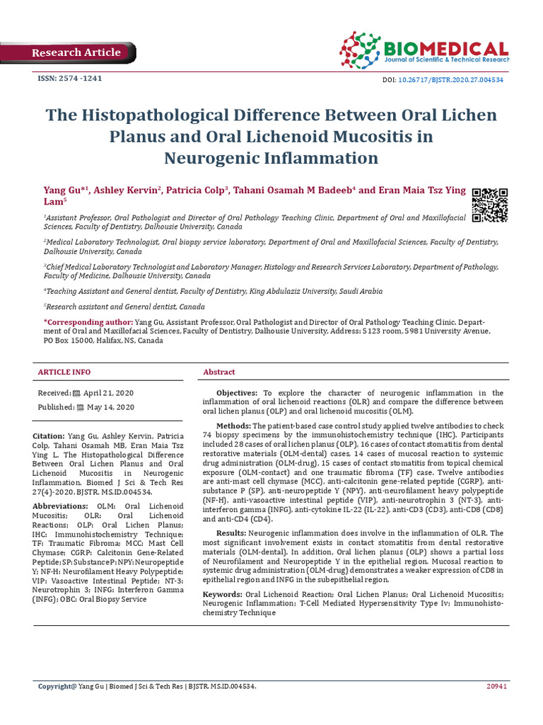 Lichenoid Reaction Article | PDF | T Cell | Immunohistochemistry